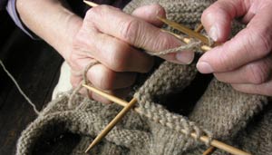 hand knitted from Yan Tyan Tethera Home